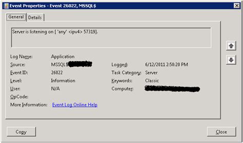 Identify SQL Server TCP IP Port Being Used