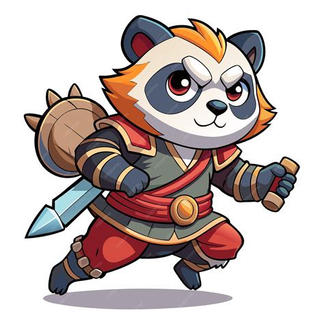Premium Vector Cute Ninja Panda Cartoon Vector Icon Illustration