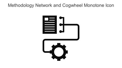 Methodology Network And Cogwheel Monotone Icon In Powerpoint Pptx Png