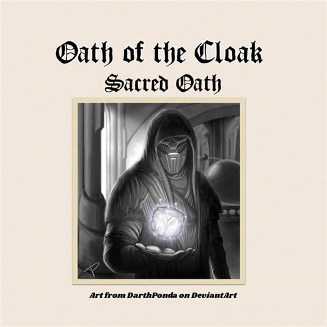 [sacred Oath] Oath Of The Cloak — Fear The Knight R Dndnext