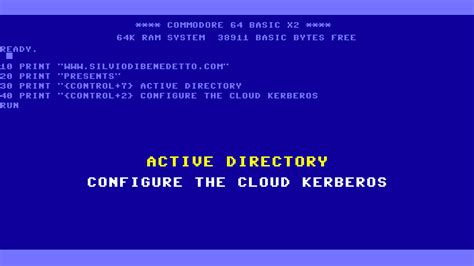 Silvio Di Benedetto Active Directory Configure The Cloud Kerberos