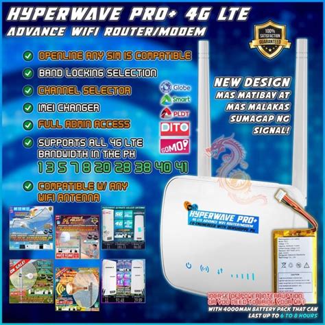 HyperWave WiFi Router Modem For GLOBE SMART TNT PLDT GOMO With SIM CARD SLOT B525 B535 B315 B310