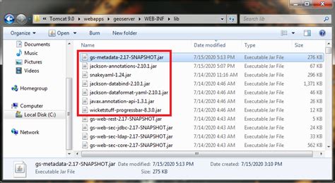 Problems With Installing The Geoserver Metadata Extension Geographic