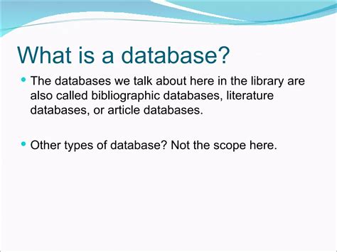 Database Searching Basics Ppt