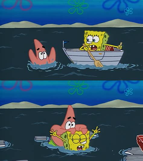 Spongebob Squarepants Patrick Drowning Spongebob Meme Example In