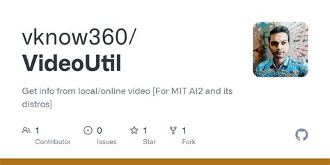 Github Vknow Videoutil Get Info From Local Online Video For Mit