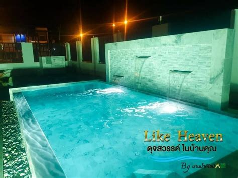 สระว่ายน้ำ มี 2 ส่วน บ่อส่วนที่ 1 ขนาด 3 0x6 0 เมตร บ่อเก็บน้ำล้น ขนาด 1 0x2 0 เมตร