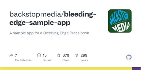 GitHub Backstopmedia Bleeding Edge Sample App A Sample App For A Bleeding Edge Press Book