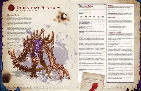 Bone Golem Stat Block Oc Rdnd