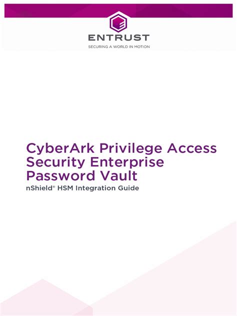 Cyberark Pas Epv V114 Nshield V12607 Public Ig Pdf