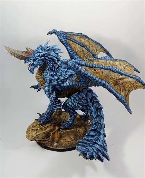 Chromatic Blue Dragon Miniature Rescale Miniatures Dnd Miniatures
