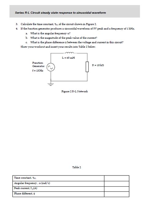 Solved 1 Calculate the time constant Тис of the circuit Chegg com
