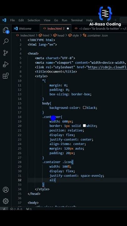 How To Make Animated Social Media Share Icon Using Html Css Alrazacoding Codingshorts
