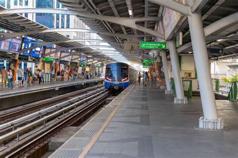Bkk Bts Bangkok Mass Transit System Sky Train Which Is An Elevated Tram