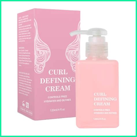 Defining Curl Cream Hydrating Anti Frizz Hair Curl Cream Moisturizing Detangler Long Lasting