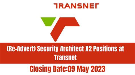 Re Advert Security Architect X2 Positions At Transnet