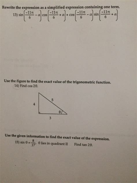 Solved Rewrite The Expression As A Simplified Expression