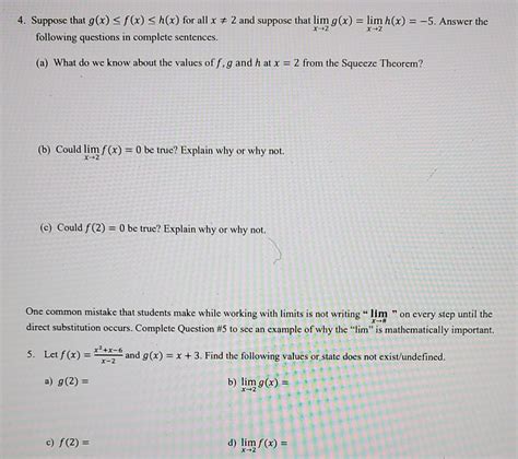 Solved 4 Suppose That G X F X Chegg Com