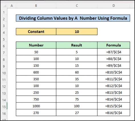Division Formula In Excel For Multiple Cells Suitable Examples Division Formula In Excel For Multiple Cells Suitable Examples