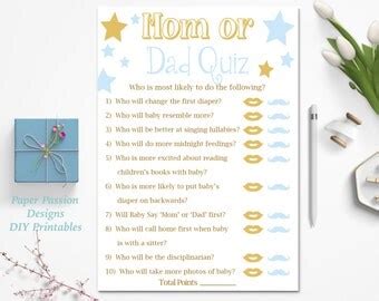 Mom Or Dad Quiz Etsy