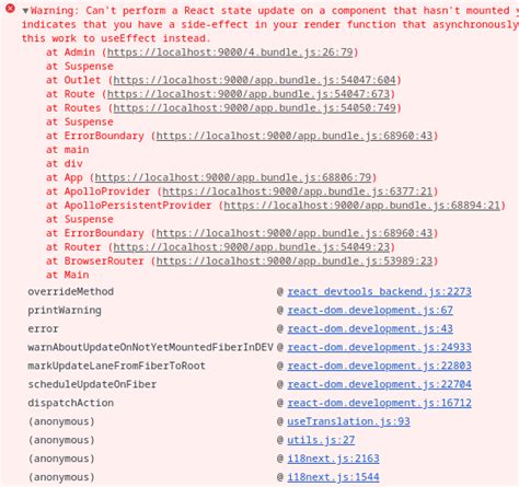 React Concurrent Throws A Side Effect Warning For Usetranslation