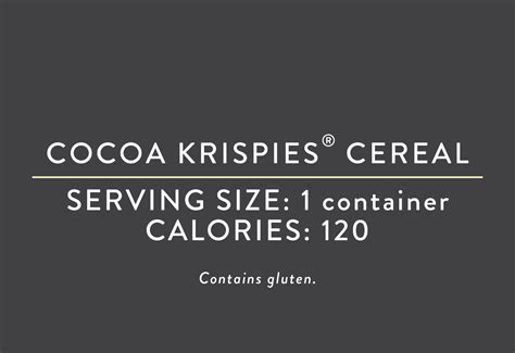 Cocoa Krispies Cereal Golden Corral Fda Buffet Labels