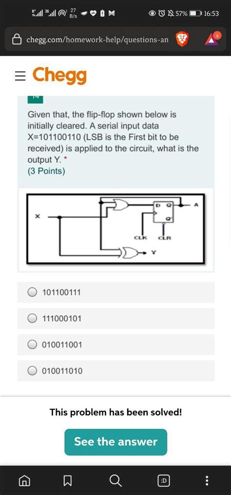 Solved O Chegg Homework Help Questions An Chegg