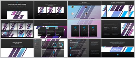 최소한의 프리젠테이션 포트폴리오 템플릿 검은 배경에 간단한 요소입니다 책자 커버 벡터 디자인입니다 전단지 전단지 책자에 대 한 프레 젠 테이 션 슬라이드를 보고 마케팅 광고