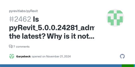 Is Pyrevit50024281adminsigned The Latest Why Is It Not Listed On Thie Site · Issue 2462