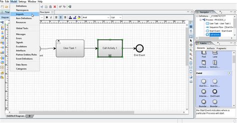 access task properties and call activities using camunda modeler