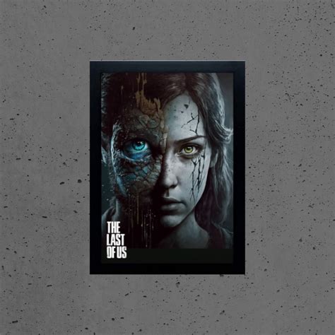 Quadro Decorativo The Last Of Us Tam A4 Moldura De Madeira Com