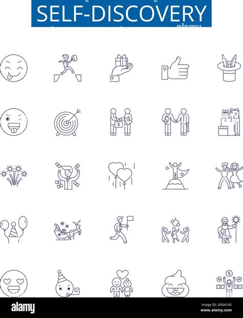 Self Discovery Line Icons Signs Set Design Collection Of Exploration Introspection Growth