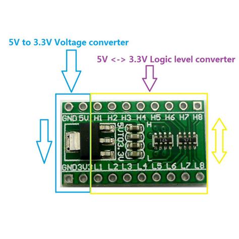 Pcs CH IIC I C Logic Level Converter Bi Directional Module DC DC V To V Setp Dowm Buck A