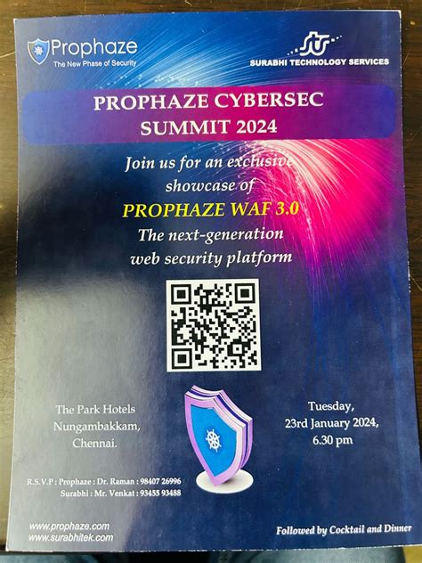 Vivek Gupta On Linkedin Hosting Prophaze Cybersec Summit 2024 Today Tuesday 23rd January 2024 At…