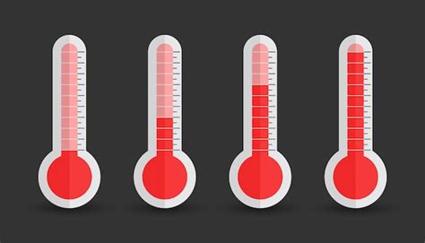 Premium Vector Thermometers Icon With Different Levels Flat Vector Illustration Isolated On