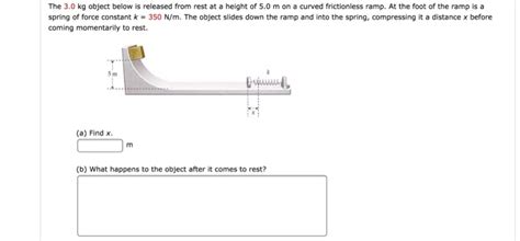 Solved The Kg Object Below Is Released From Rest At A Chegg