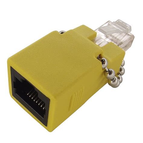 Isdn Loopback Adapter Rj48c Jack And Rj45 Male Dark Yellow Shaxon