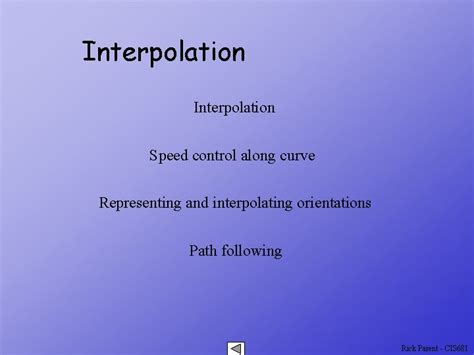 Interpolation Speed Control Along Curve Representing And Interpolating