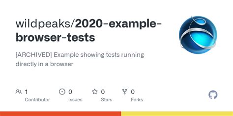github wildpeaks 2020 example browser tests [archived] example showing tests running directly