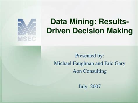 ppt data mining results driven decision making powerpoint presentation id 5442378