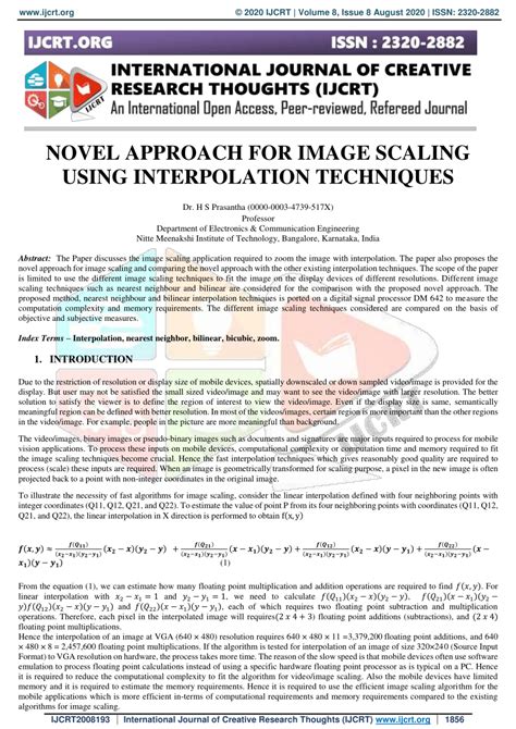 Pdf Novel Approach For Image Scaling Using Interpolation Techniques