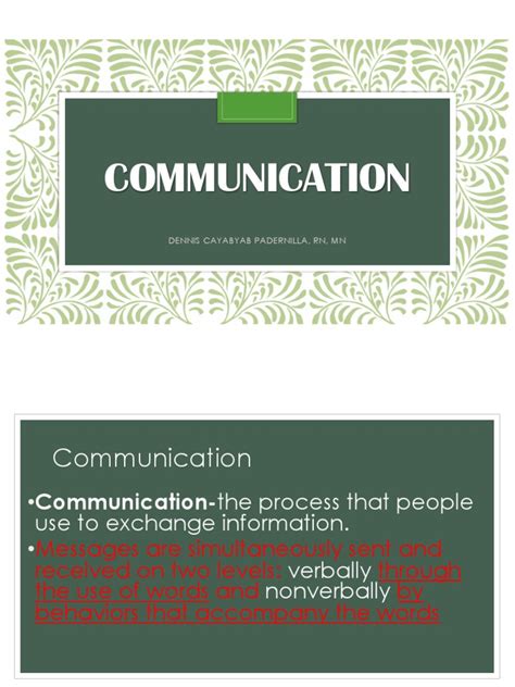 ncm 103 lecture communication pdf communication nonverbal communication