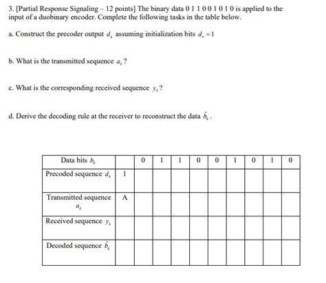 3 [partial Response Signaling 12 Points] The