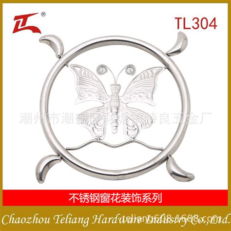 不锈钢装饰门花配件大圆蝴蝶 冲压花环 厂家直销TL304 阿里巴巴