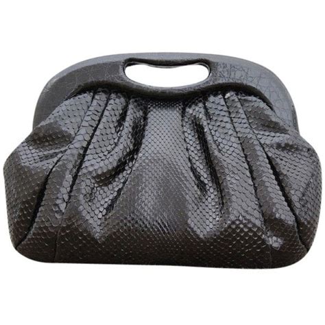 Pre Owned Nancy Gonzalez Python And Crocodile Black Clutch Black Clutch Python Handbags Nancy
