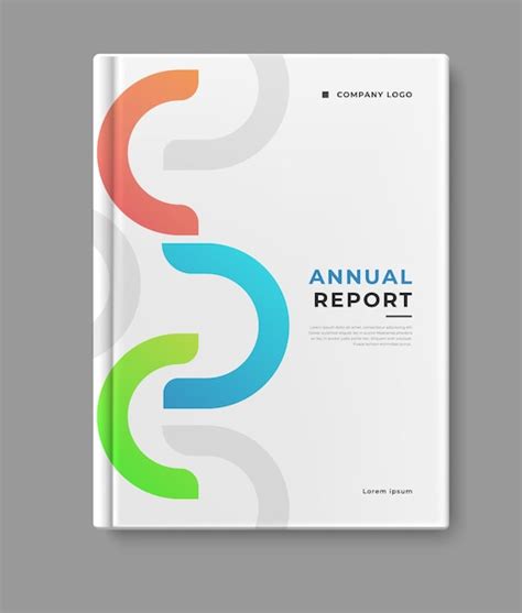 연례 보고서 책 표지 템플릿 디자인 프리미엄 벡터