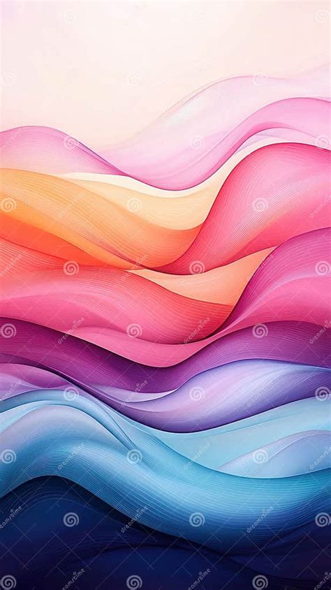 Abstract Sharp Curves And Smooth Gradients In A Flowing Wave Design Representing Fluidity In A