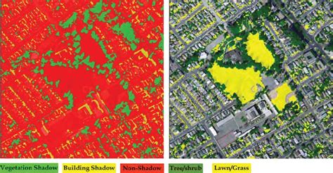 In Colour Online Shadow And Vegetation Classifi Cation Result A Download Scientific