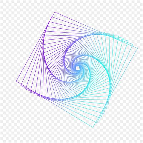 Technology Shading Line Blue Purple Gradient Decorative Element Design Scientific Shading Line
