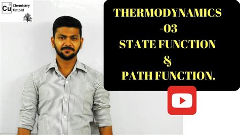 Thermodynamics 03 Path Function And State Function Youtube
